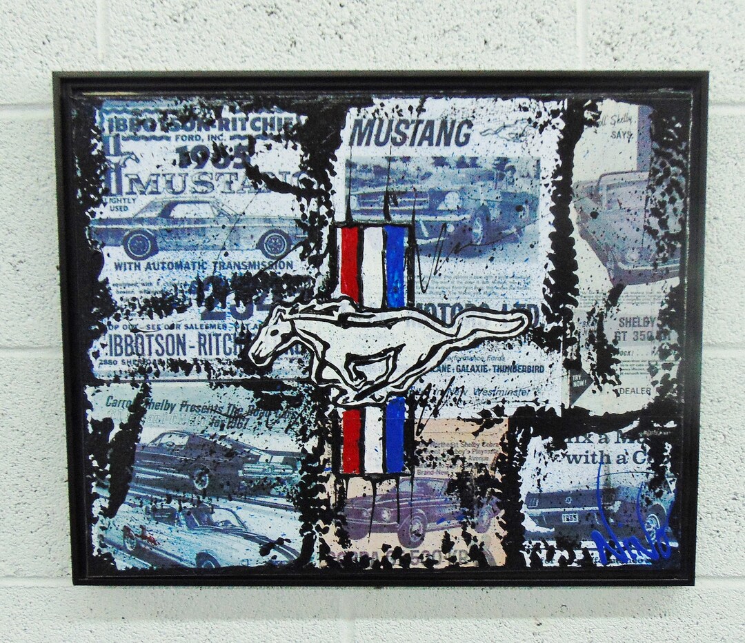 Ford Mustang Pony Artwork/original Mustang Painting/acrylic Artwork ...
