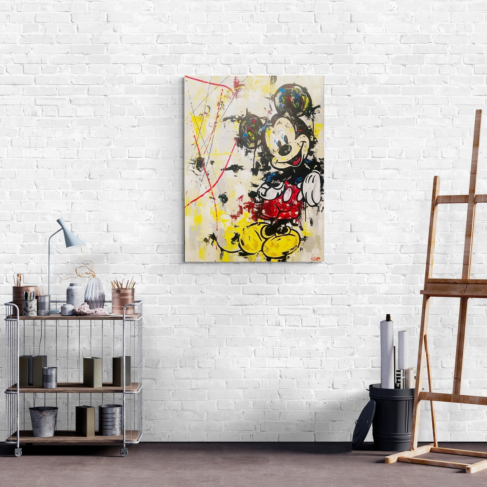 Mickey Mouse''touch of Magic''/original Acrylic Painting/stretched ...