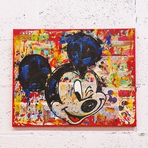 Mickey Mouse Wicked Fluid Painting Peinture acrylique | Etsy