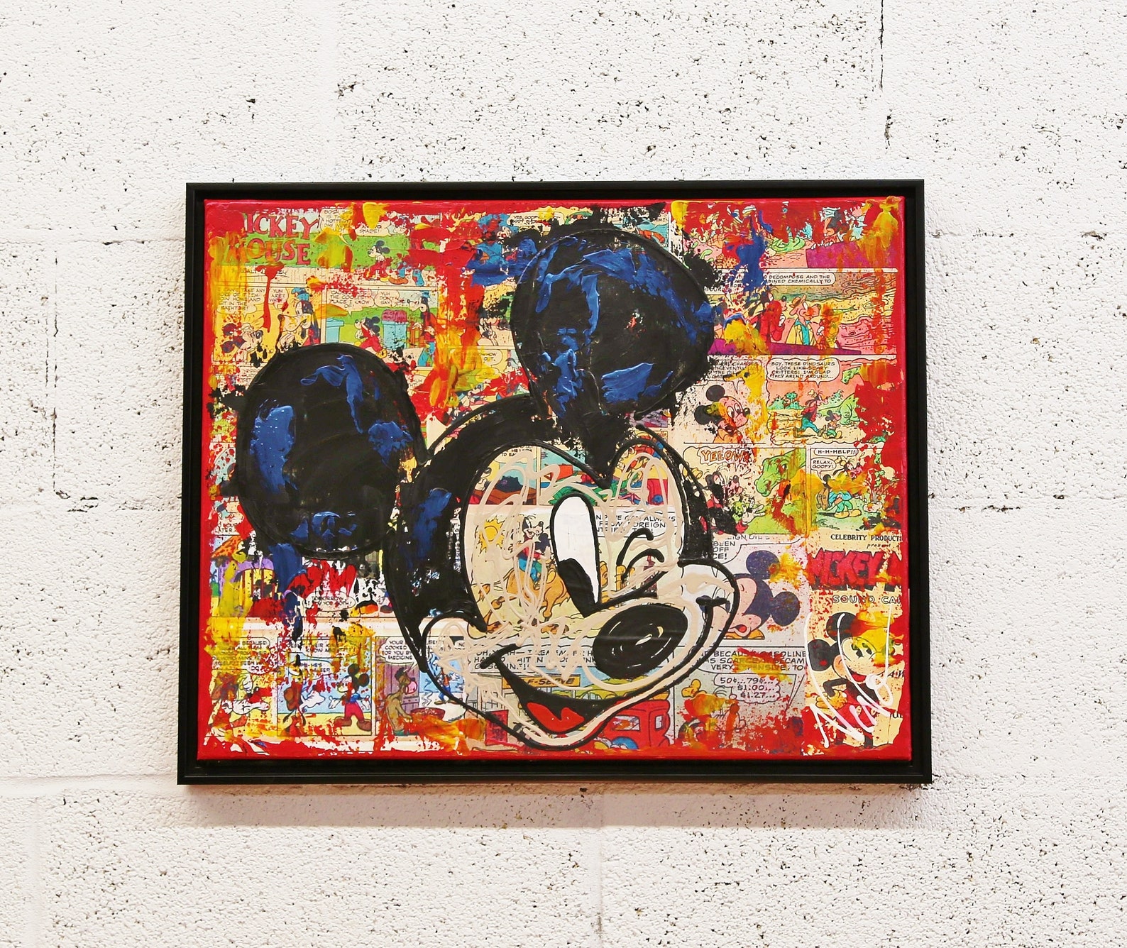 Mickey Mouse Wicked Fluid Painting Peinture acrylique | Etsy