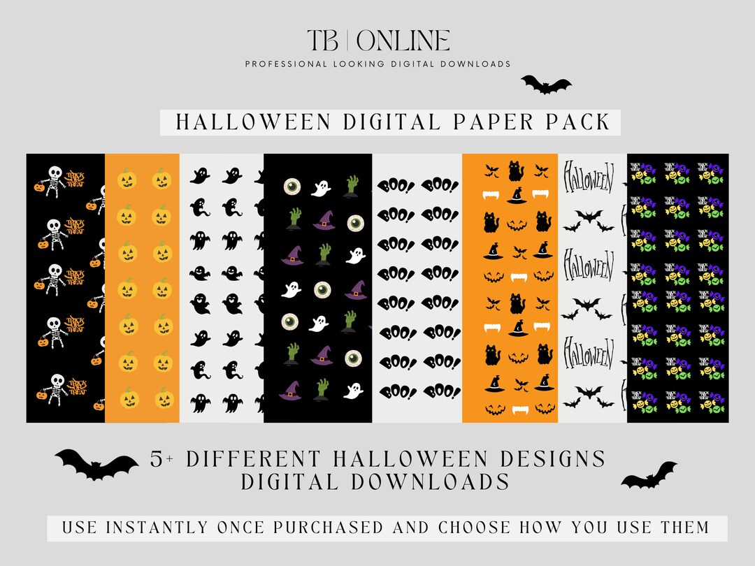 Halloween Digital Paper , Halloween Background , Digital Paper ...