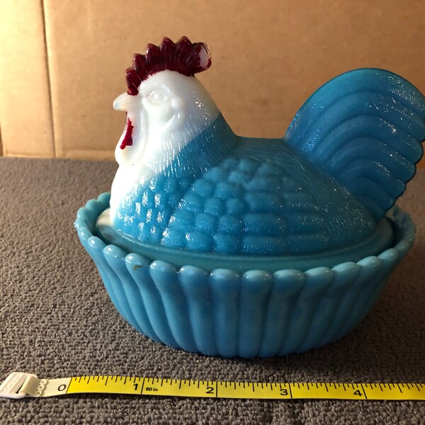Colored Glass Chicken - Etsy