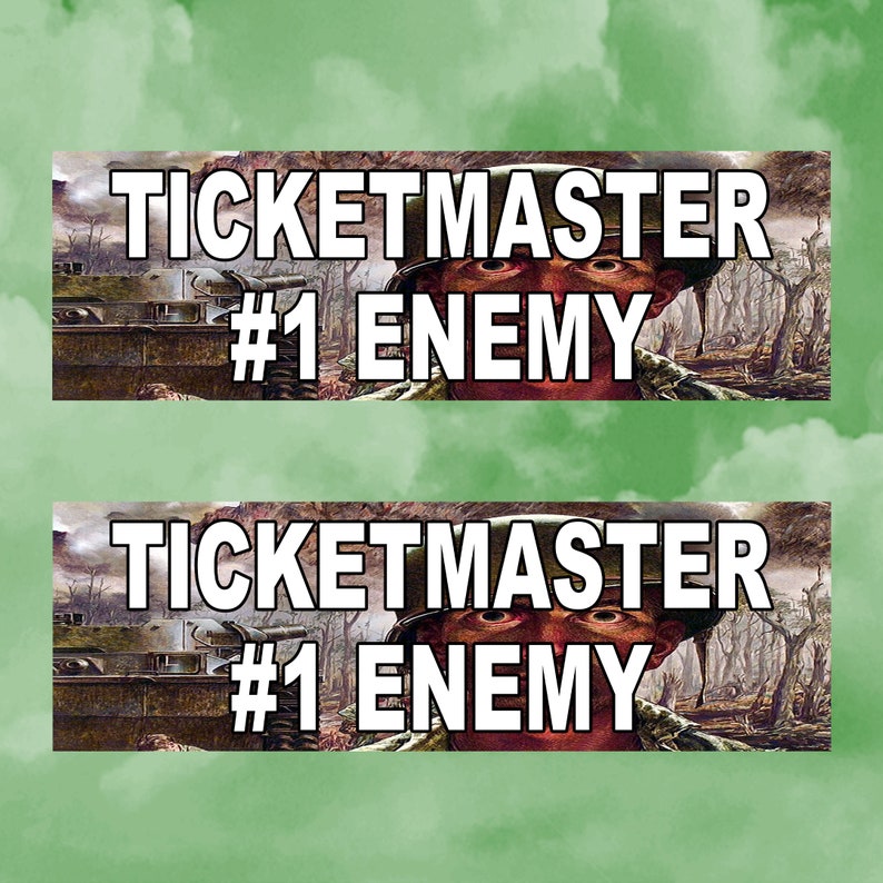 Ticketmaster #1 Enemy Funny Bumper Sticker - Etsy