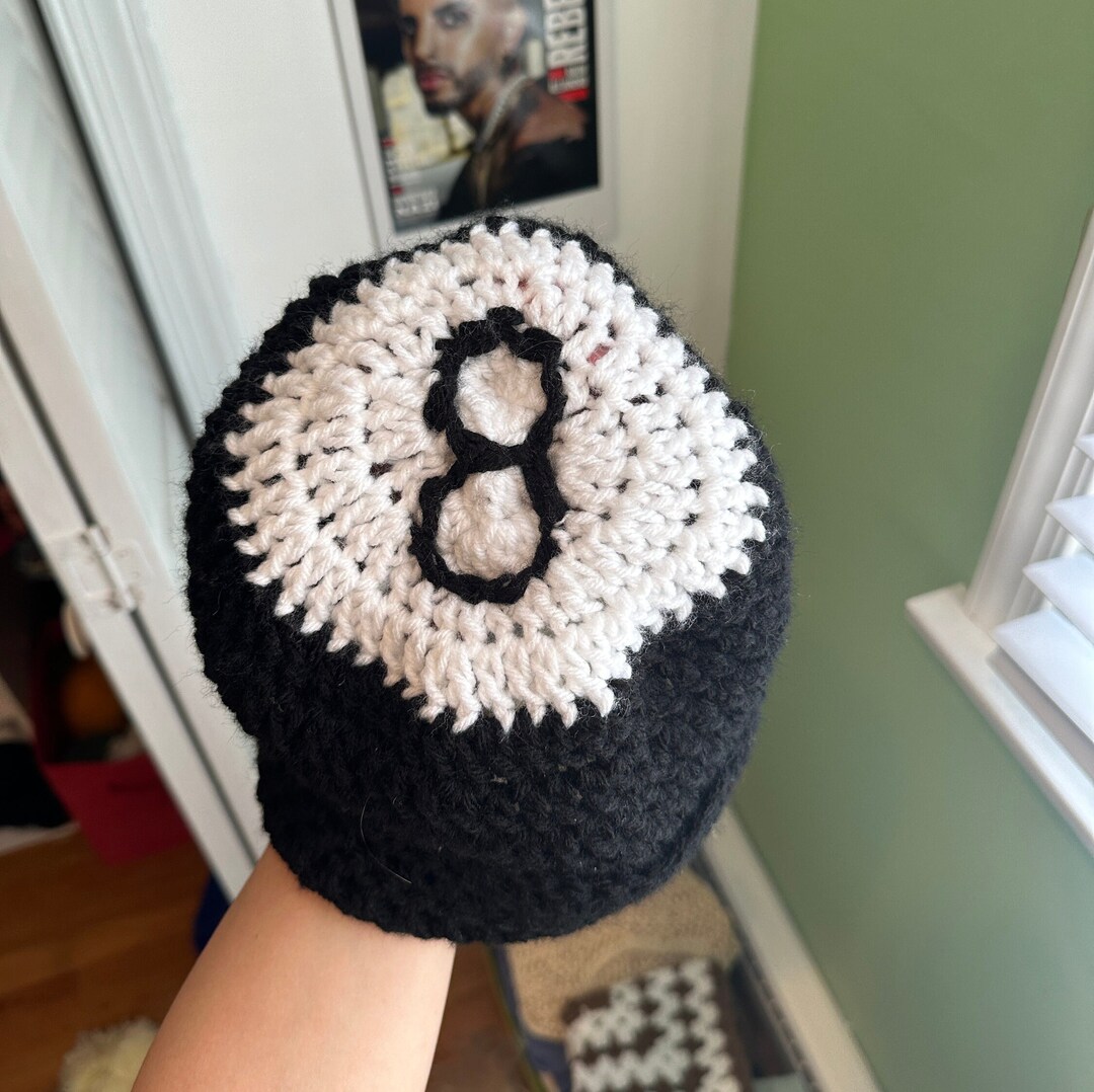 Custom 8-ball Crochet Beanies | Custom Color and Number, Handmade Gift ...