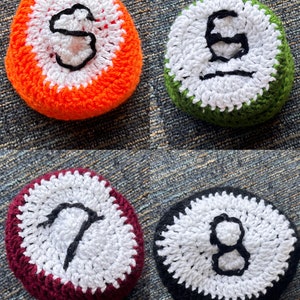 FREE CUSTOMIZATION Pool Ball Crochet Unisex Beanies - Etsy