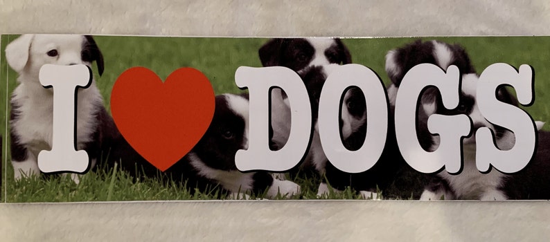 I Heart Dogs Cute Animals Bumper Sticker - Etsy