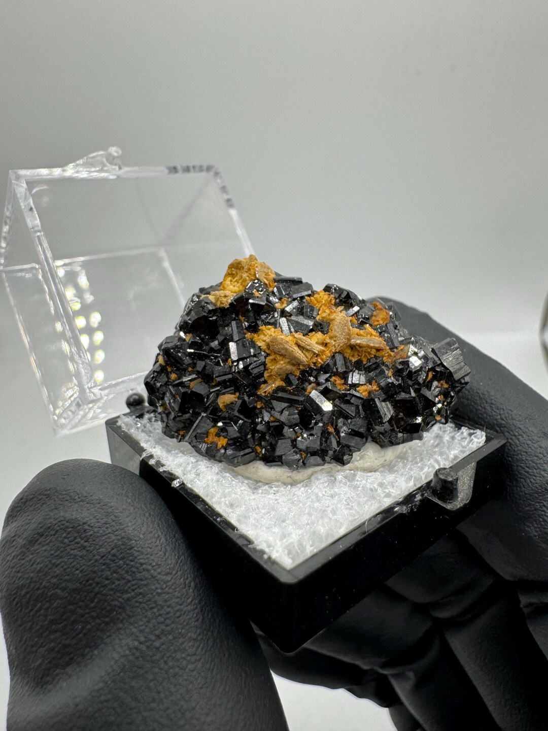 Lustrous Cassiterite Crystal Cluster in Perky Box From Viloco Mine ...