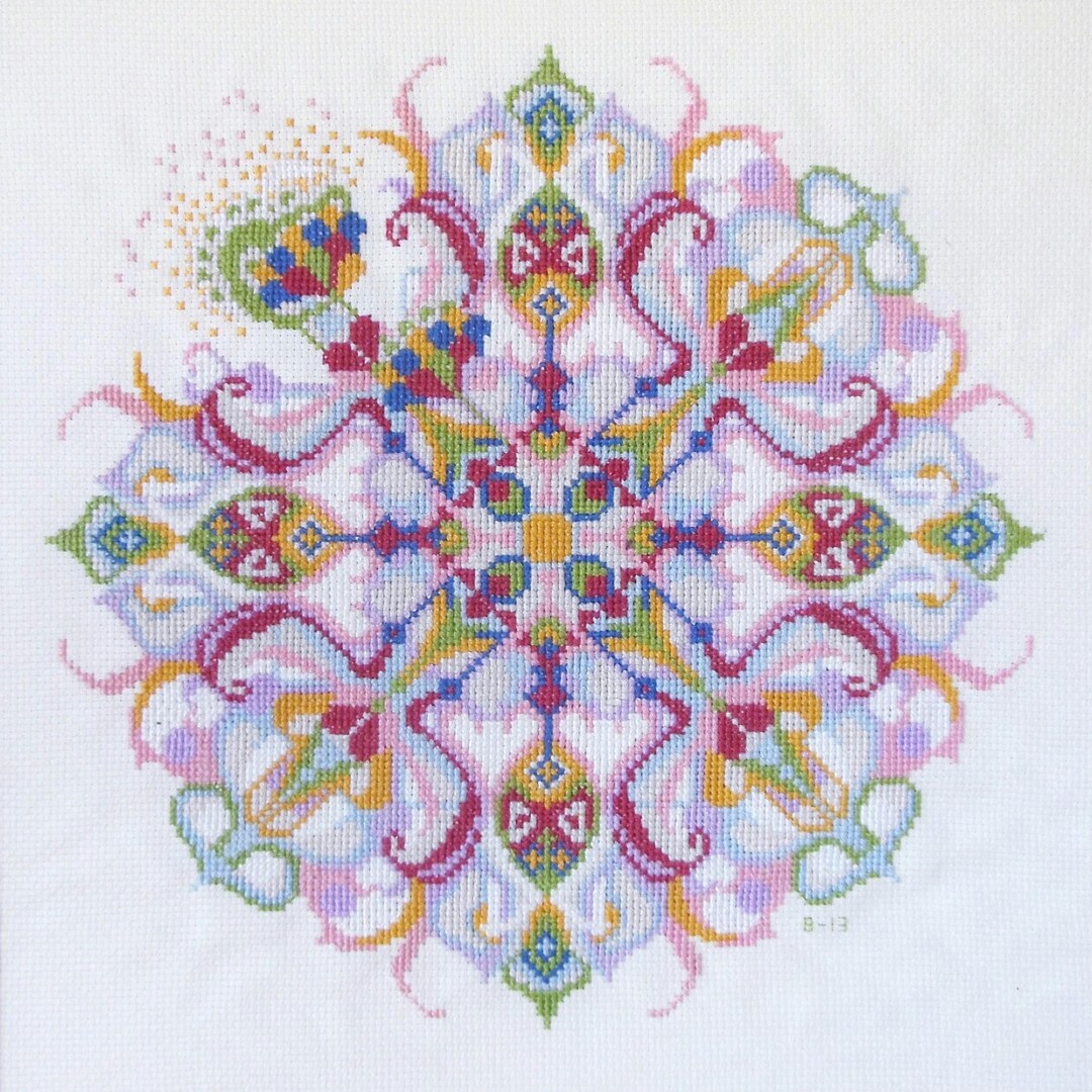 Mandala “primrose” | Embroidery Cross Stitch Pattern | Instant Download ...