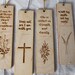 Engraved Wooden Bookmarks, Scriptures, Set of 4, Bookmarks, Engraved ...