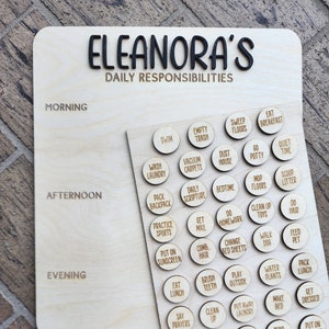 Chore Chart, 49 Chore Tokens, Responsibilities Board, Magnetic Chart ...