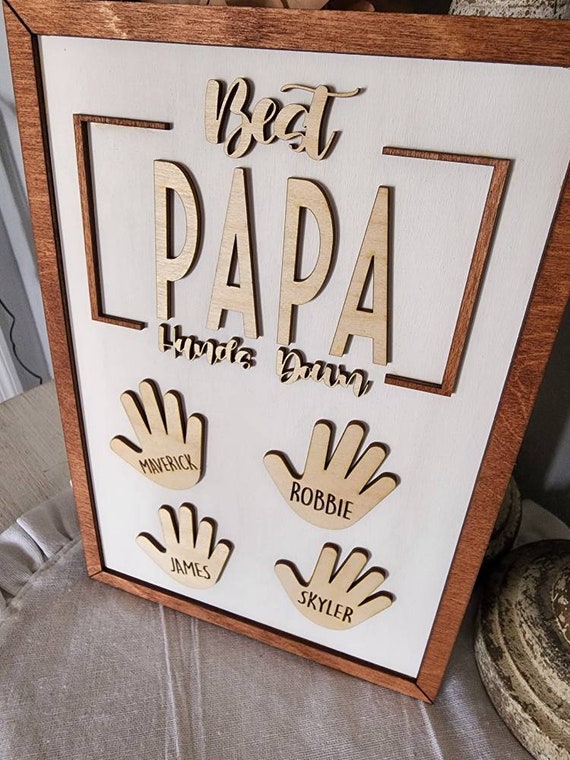 Best Dad Father's Day Sign Best Dad Ever Hands Down | Etsy