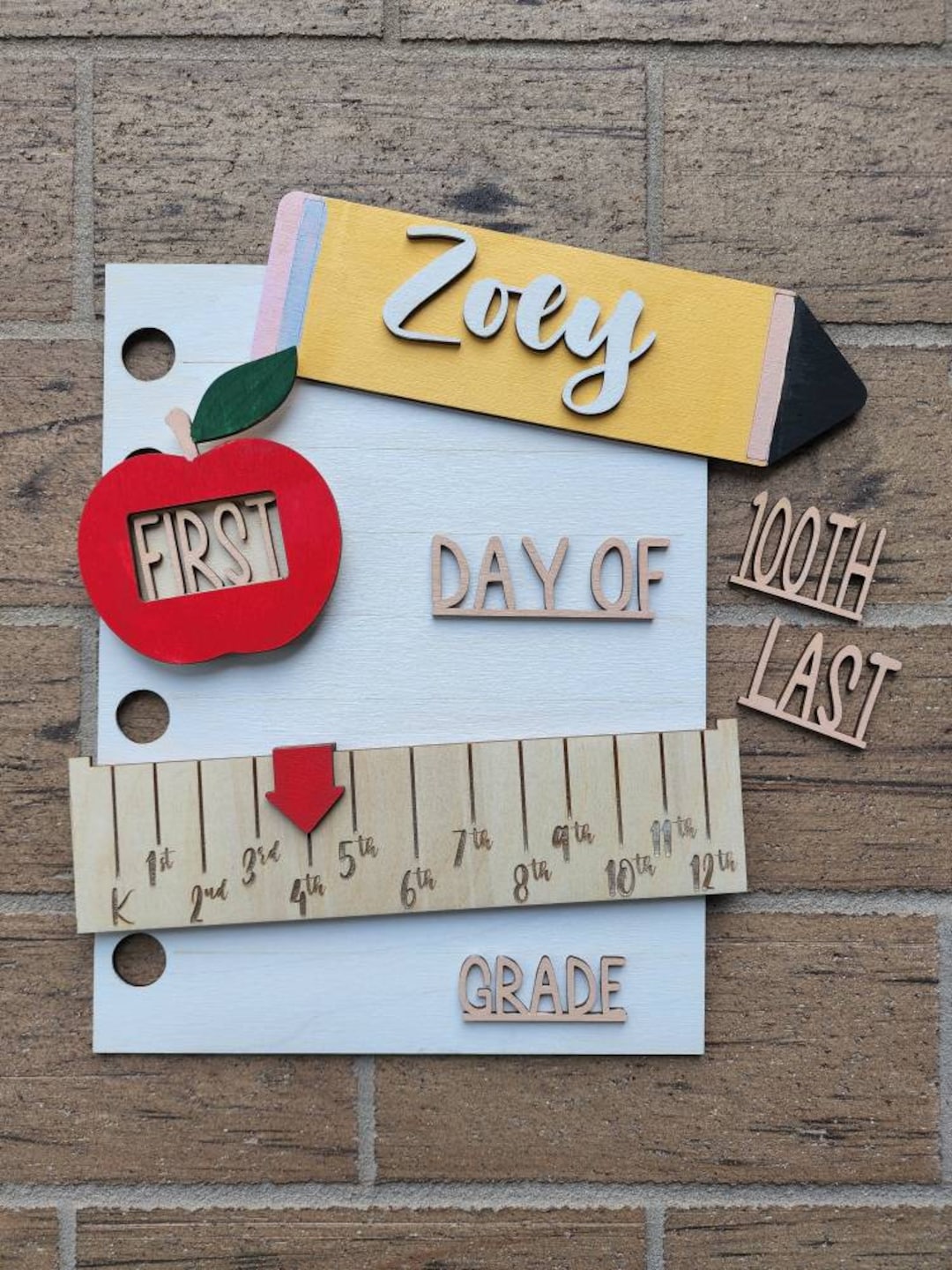 Back to School Sign, Engraved, All Grades, First Day of School Sign ...