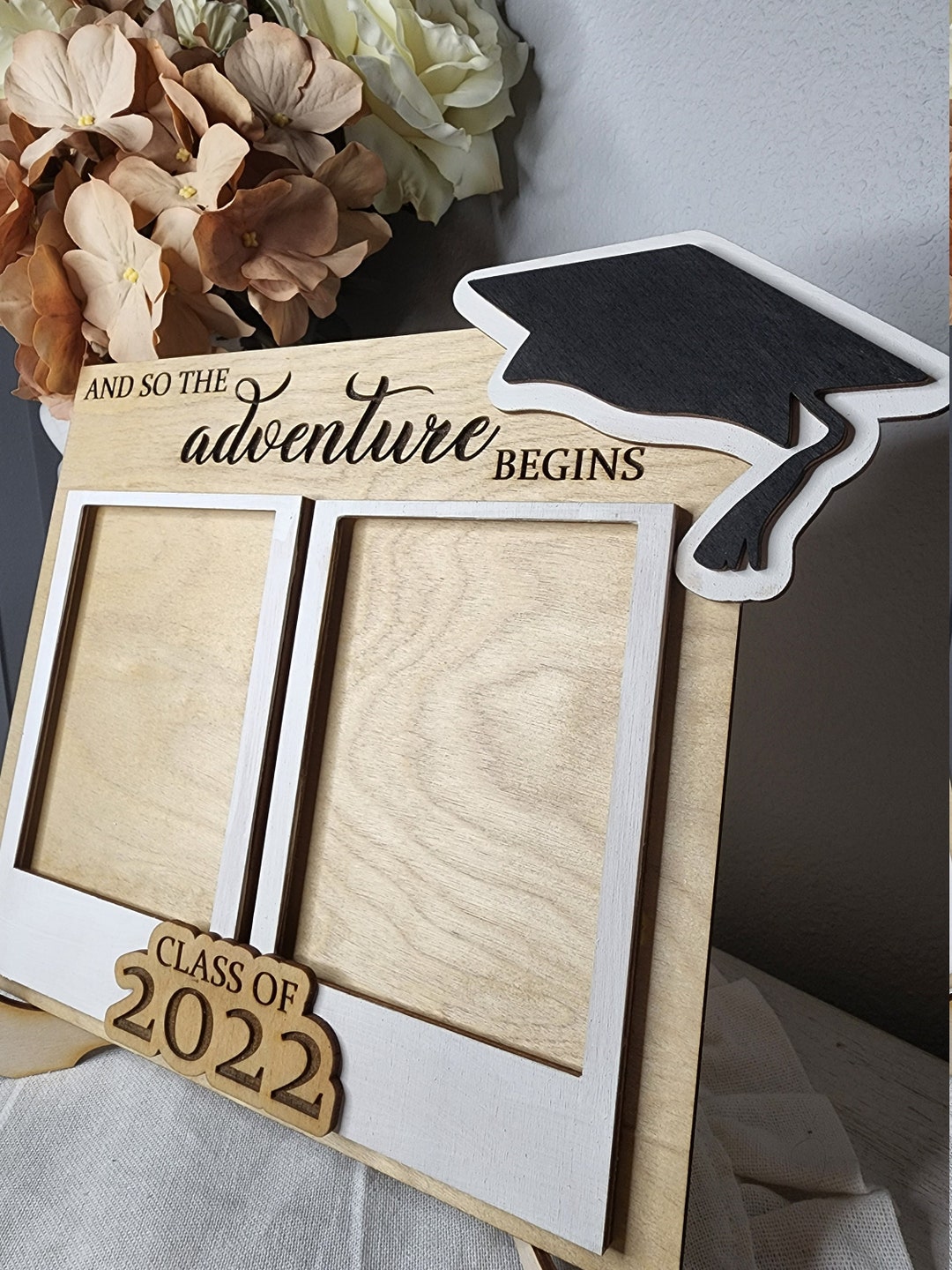 Graduation Wooden Sign, Class of 2024, Grad, Personalized, Photo Frame ...