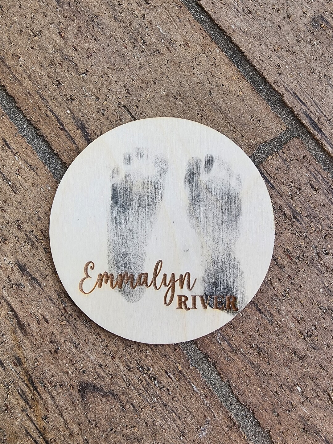 Personalized Feetprint Name Sign Kit, Baby Name Announcement, Baby ...