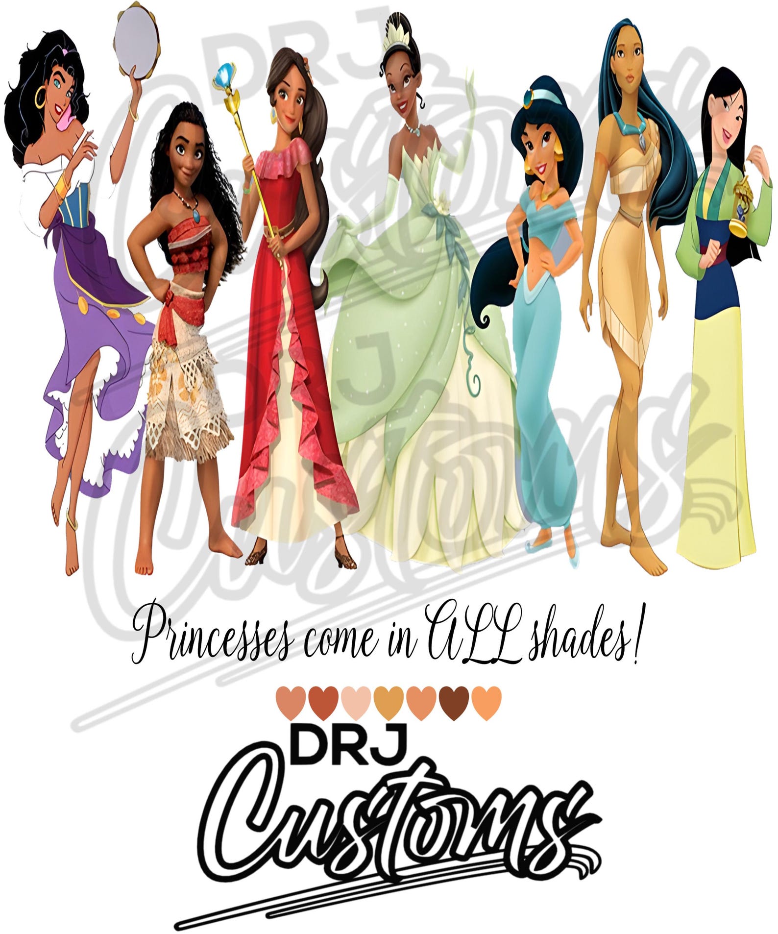 All Princess Png|princess Squad Png | Digital PNG | Transparent ...
