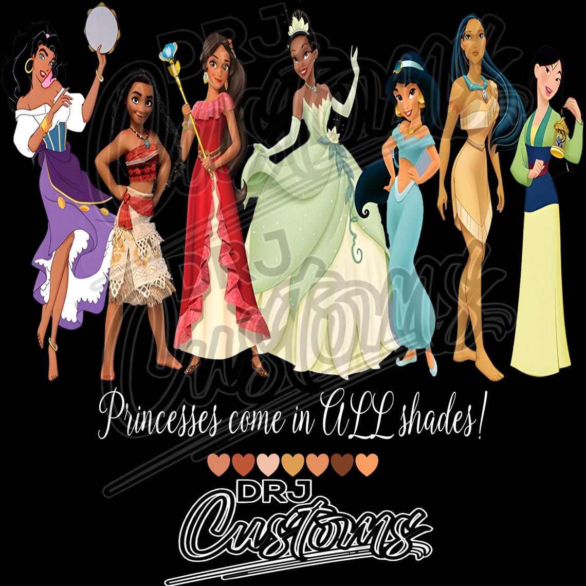 All Princess Png|princess Squad Png | Digital PNG | Transparent ...