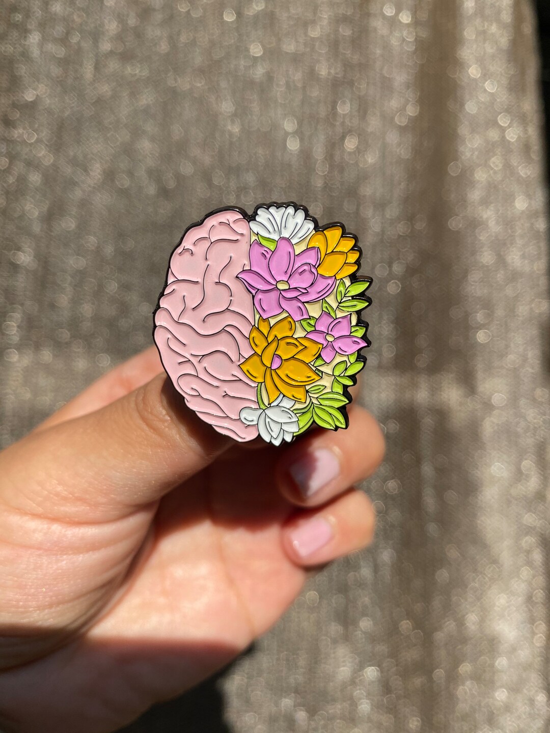 Floral Brain Pin - Etsy