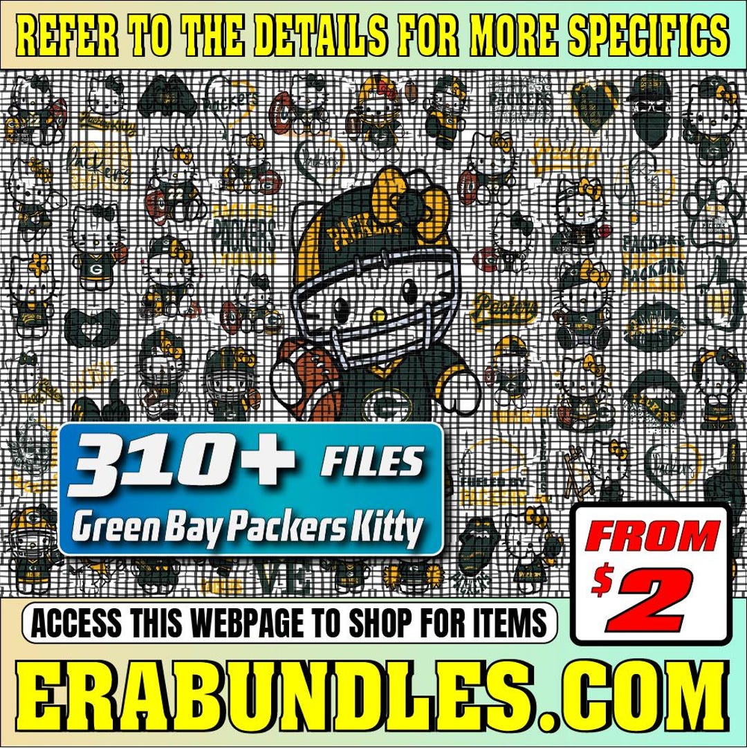 62 Files Green-bay Packers Kitty Bundles Svg, Green-bay Packers Svg, N ...