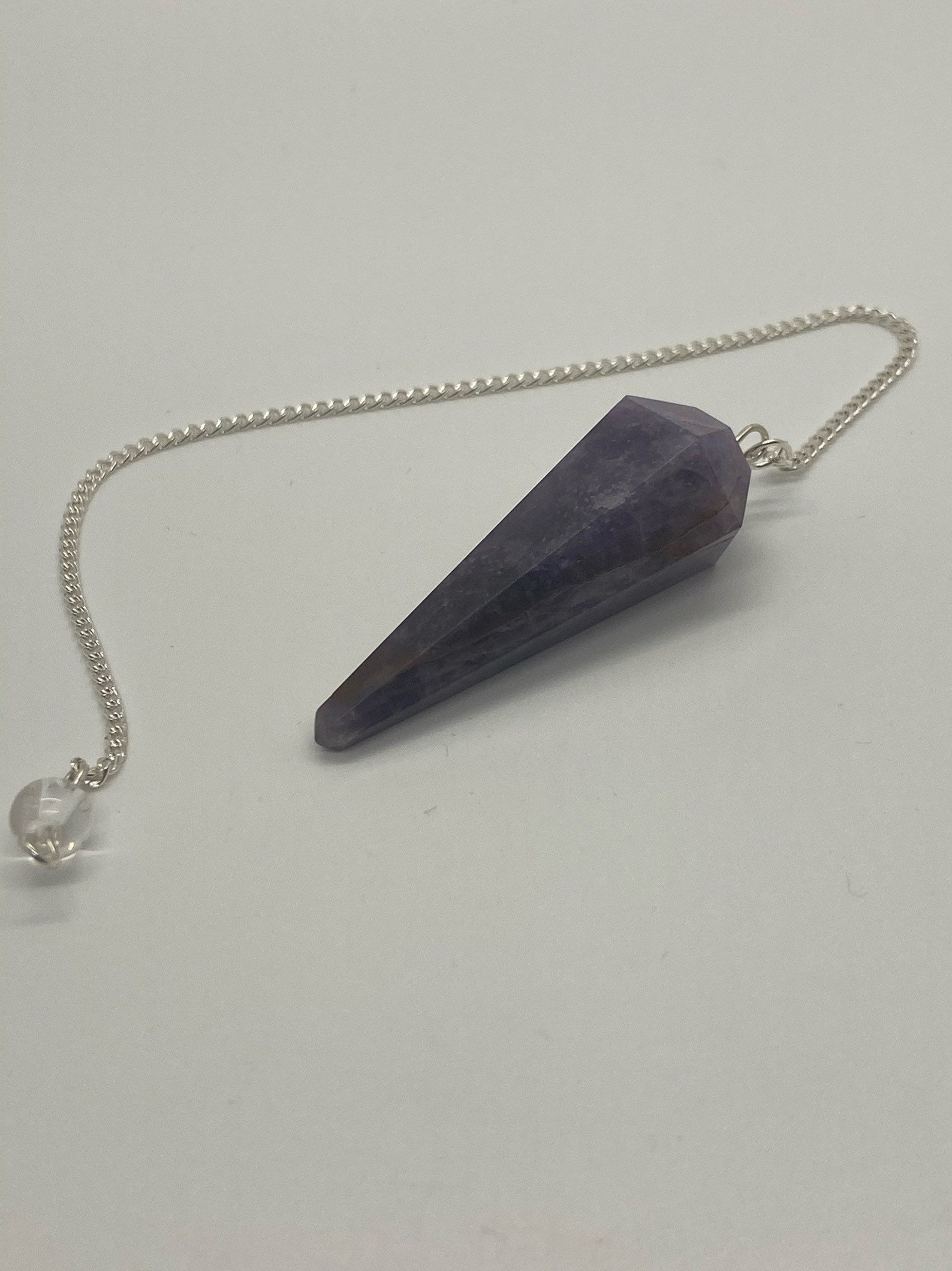 Amethyst Gemstone Pendulum With Chain - Etsy UK