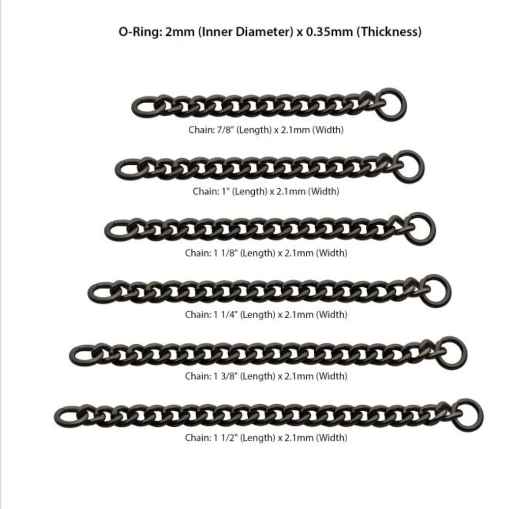 Black Titanium Chain | Black Nose Chain | Black Industrial Chain | O ...