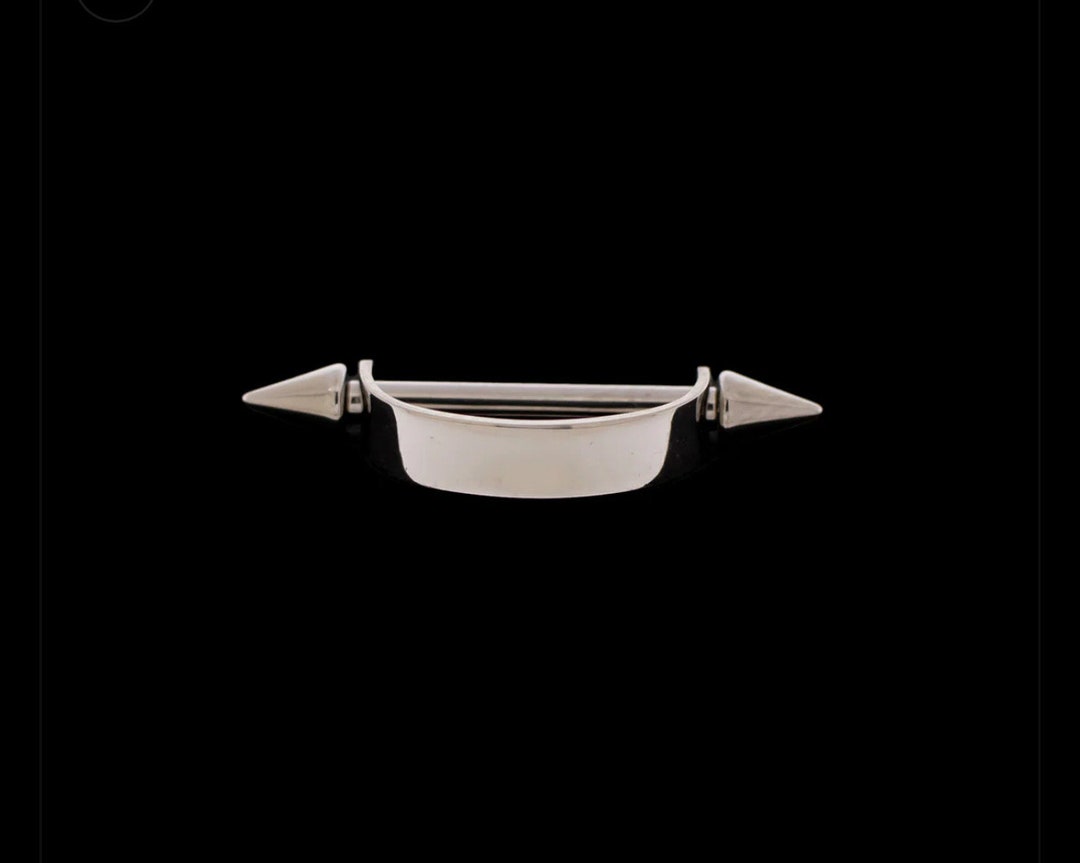 14G Straight Nose Bridge Cuff With Spike Ends | Bridge Piercing | 14 ...