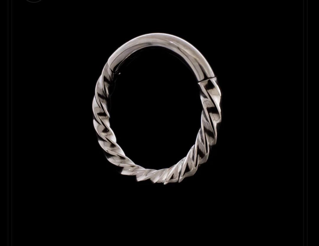 Titanium Rope Texture Ring | Septum Piercing | Lip Piercing | Ear ...