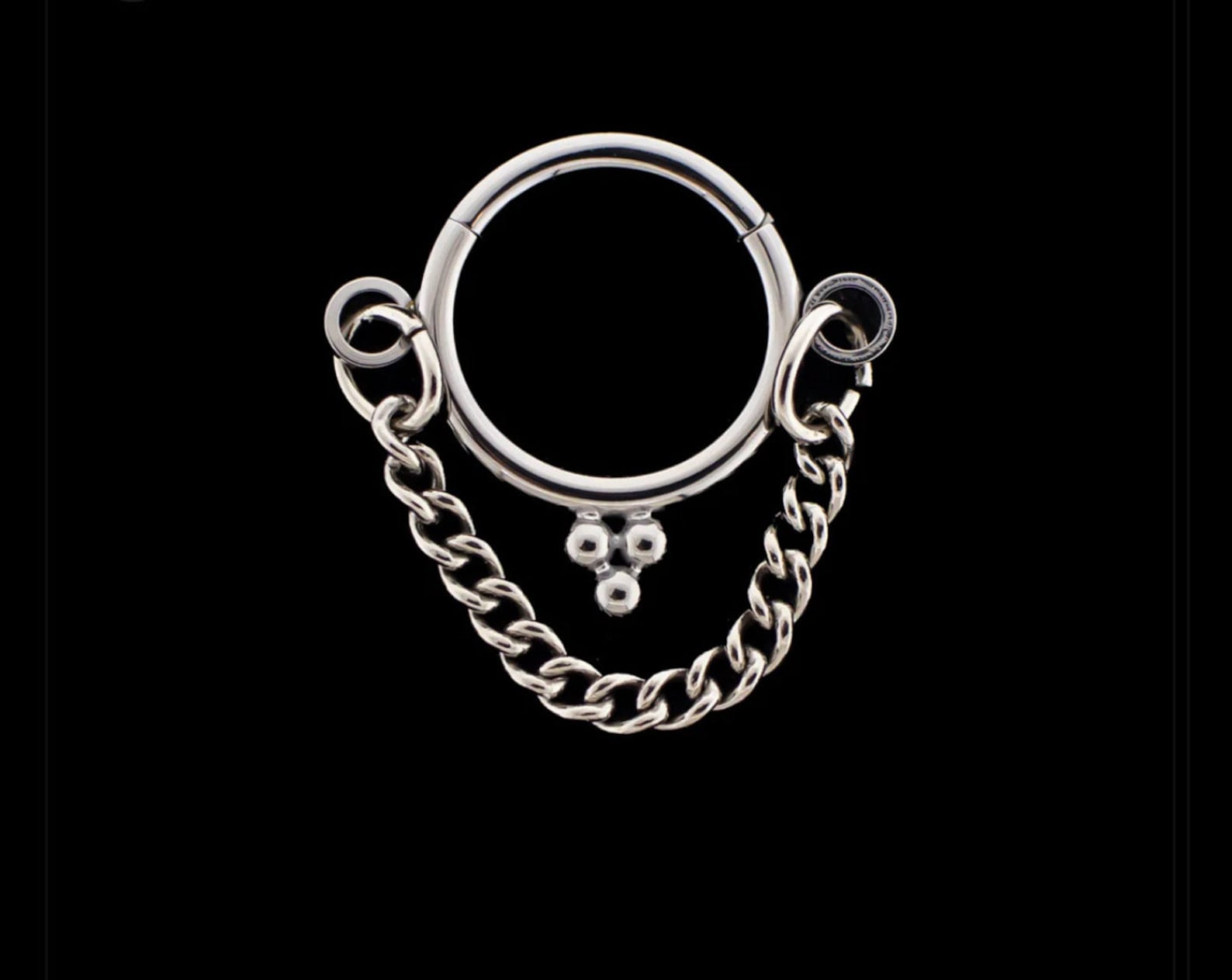 Double Chain Septum Ring | Septum Piercing | Dangle Septum | Chain ...