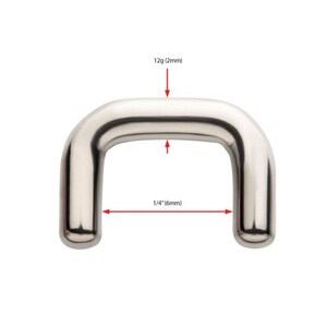 Titanium Mini Septum Staple Retainer | Septum Retainer | Hidden Jewelry ...