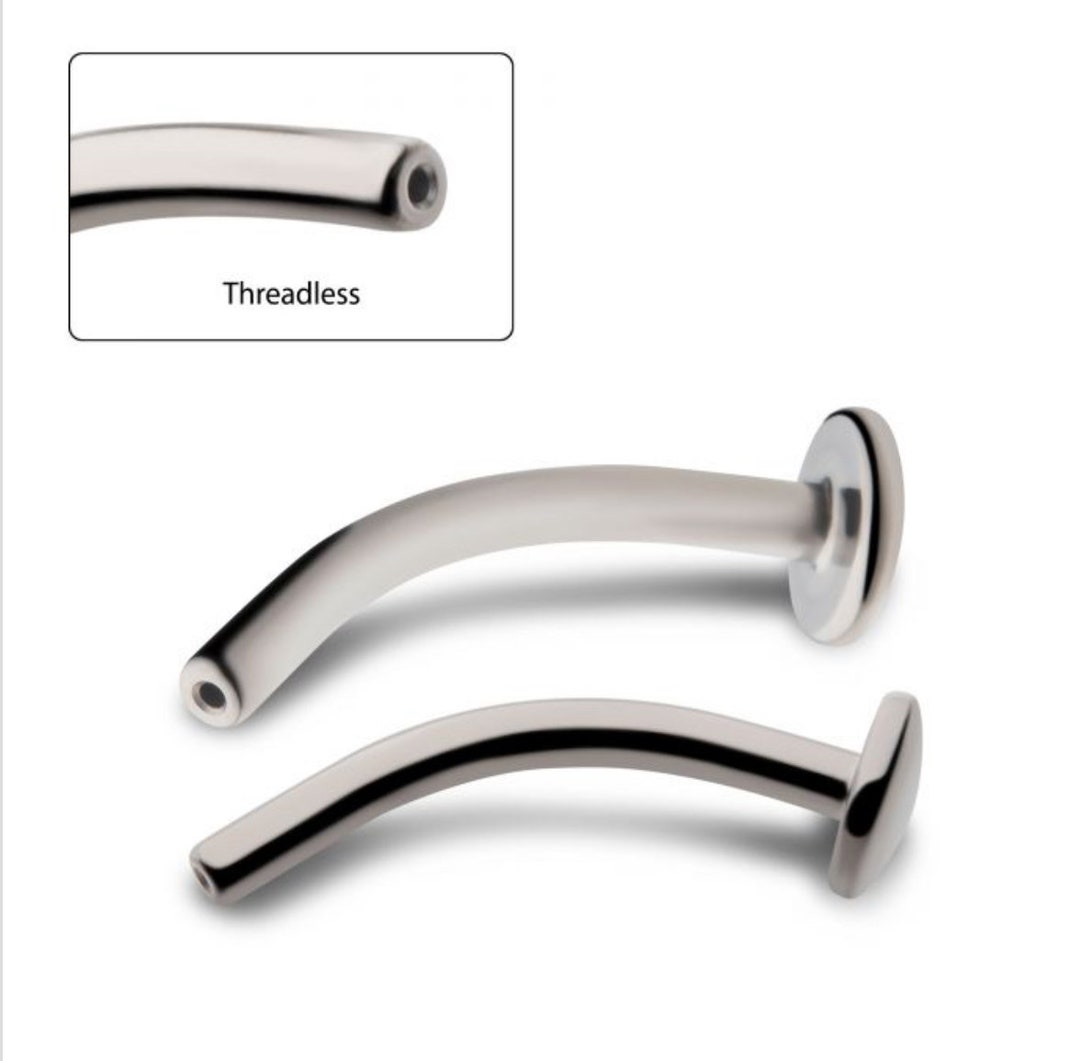 Titanium Threadless With Fixed Disk Floating Navel Bar | Floating ...