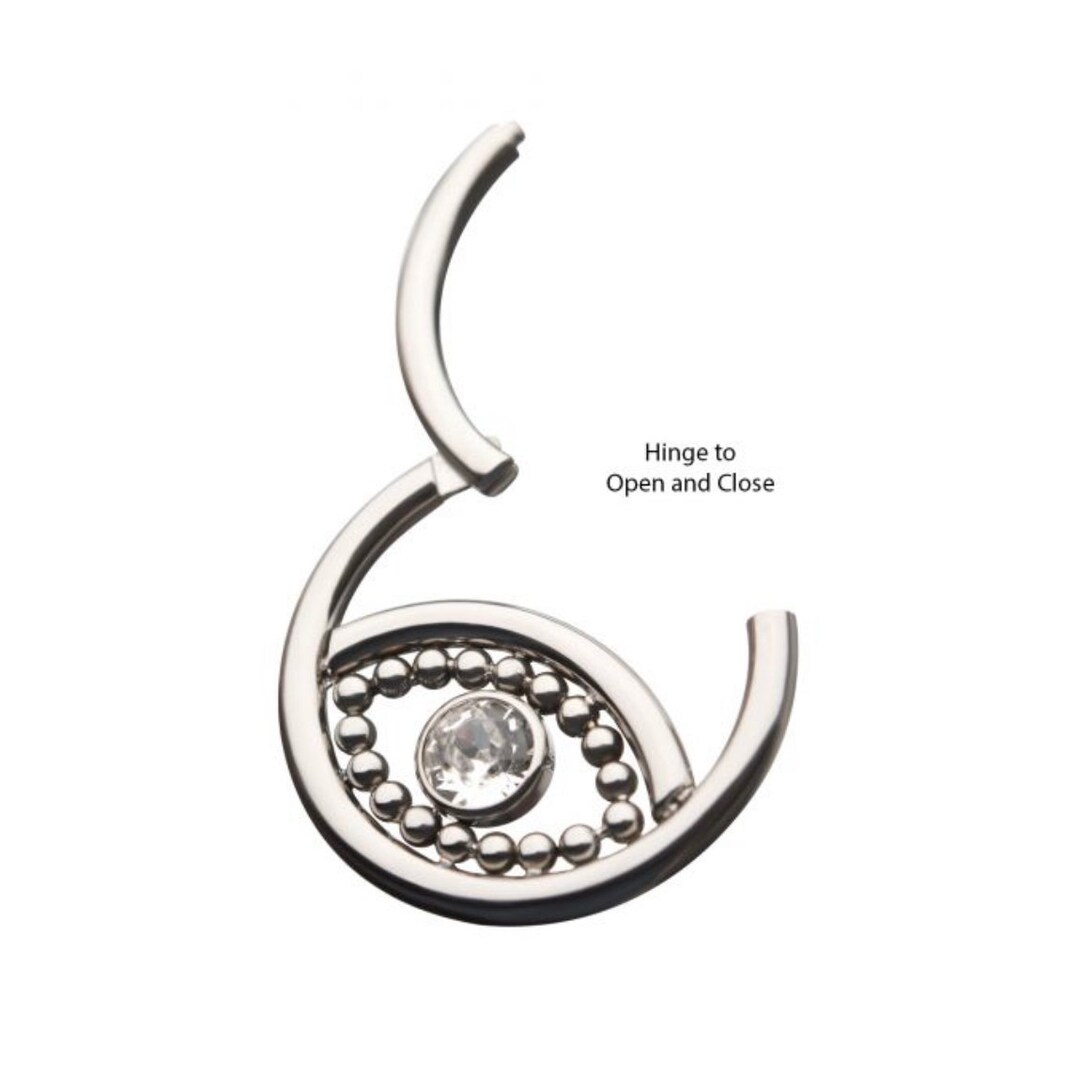 Titanium Evil Eye Clicker | Septum Jewelry | Witchy Jewelry | Septum ...