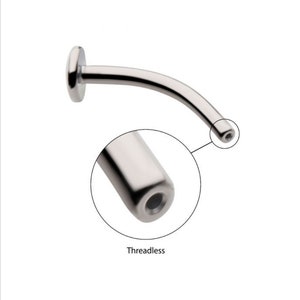 Titanium Threadless With Fixed Disk Floating Navel Bar | Floating ...
