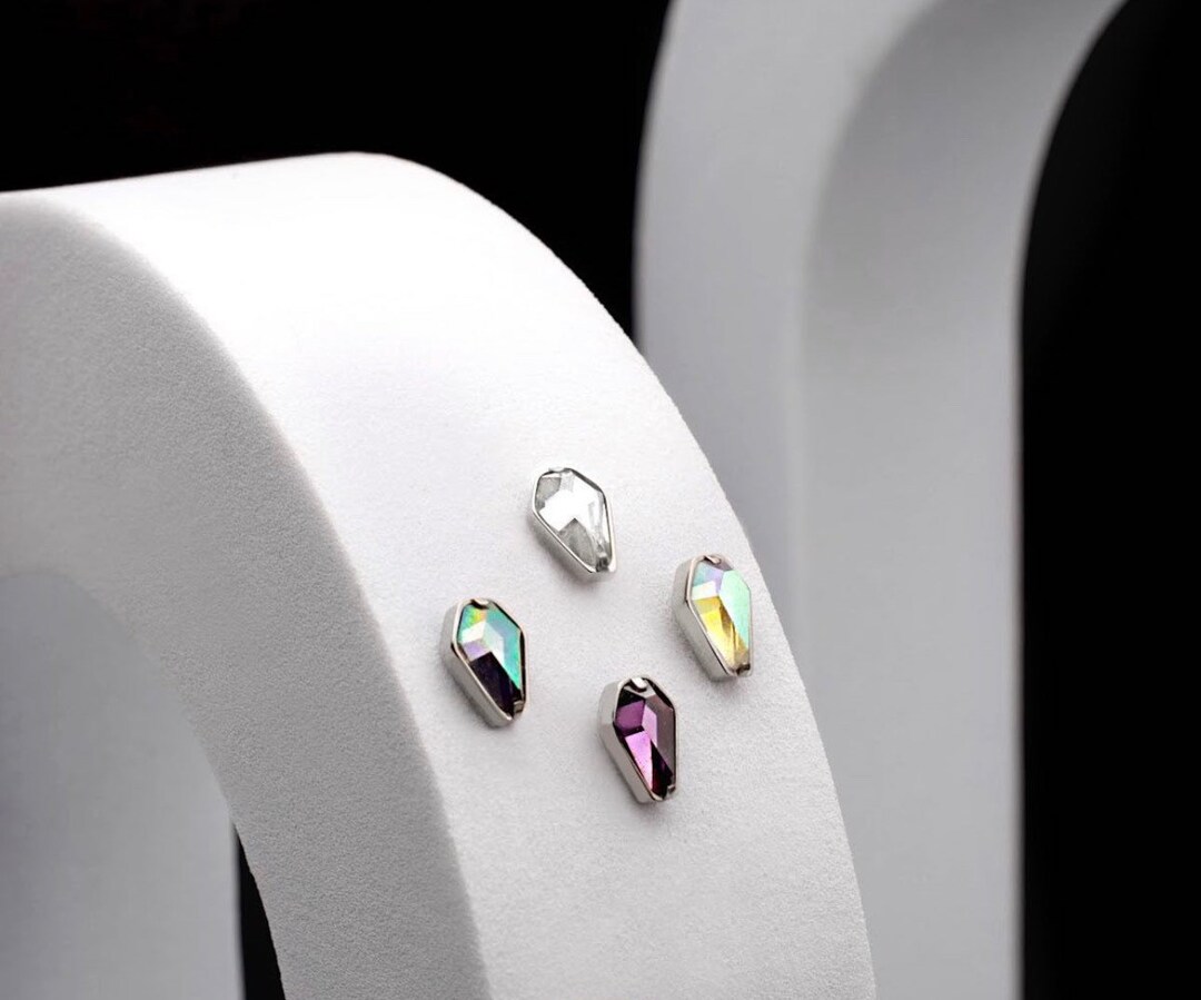 Titanium Threadless Coffin Earring | Coffin Earrings | Goth Jewelry | Medusa Jewelry | Cartilage ...
