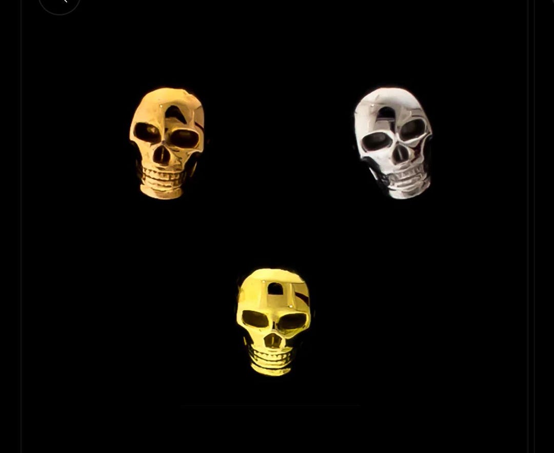 Gold Threadless Skull Piercing | Skull Jewelry | Goth Jewelry | Black ...