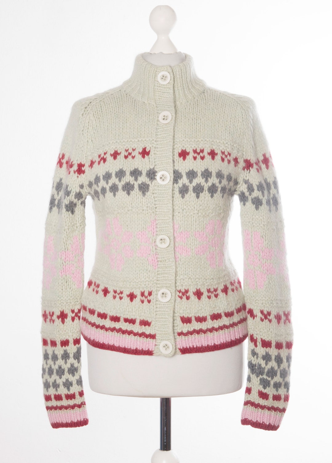 Hobbs by Marilyn Anselm Women's Cardigan Knit Sweater Lambswool Angora ...