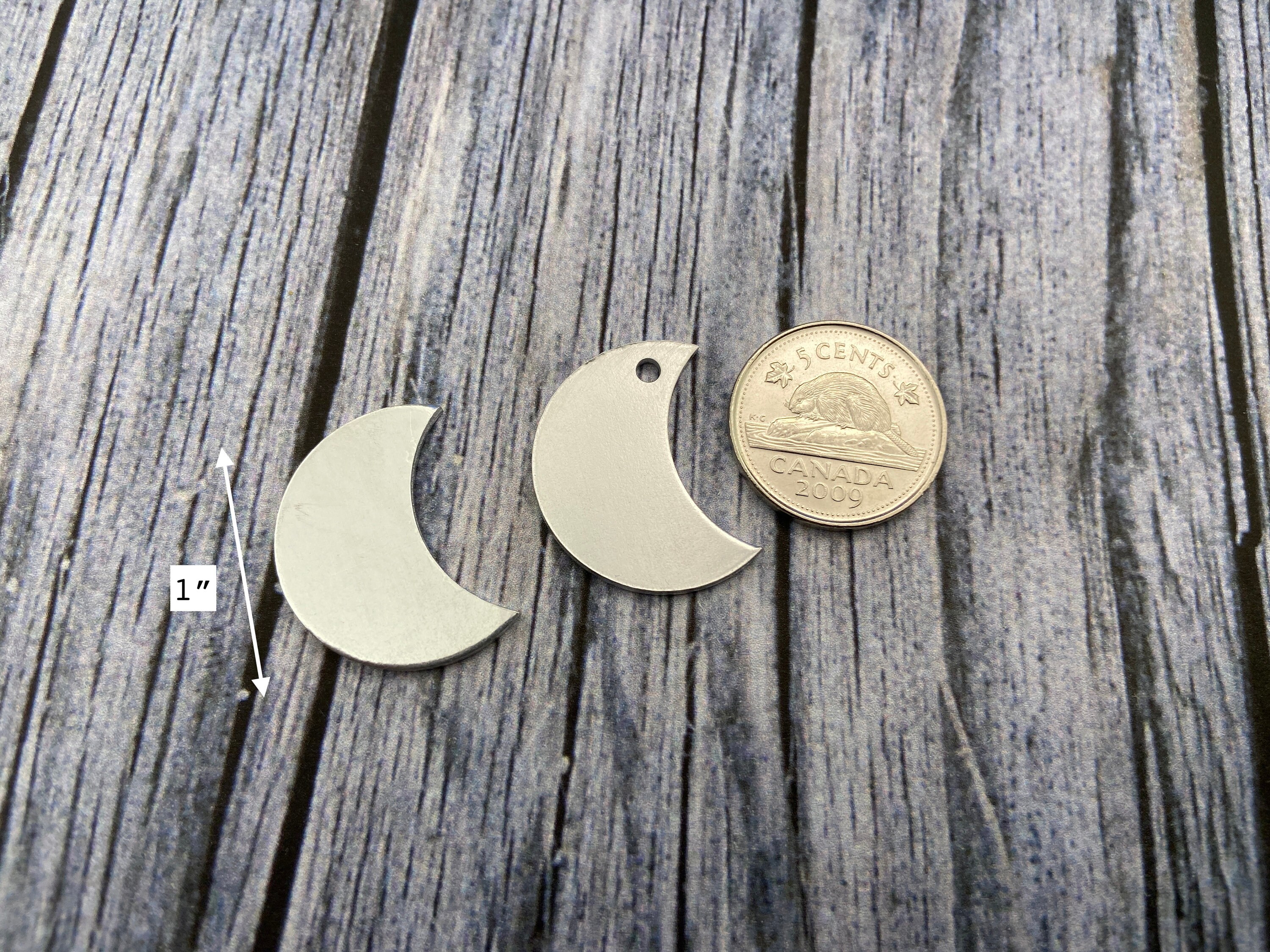50 Pack 1 Moon Blank 16GA Aluminum Stamping Blanks Metal | Etsy