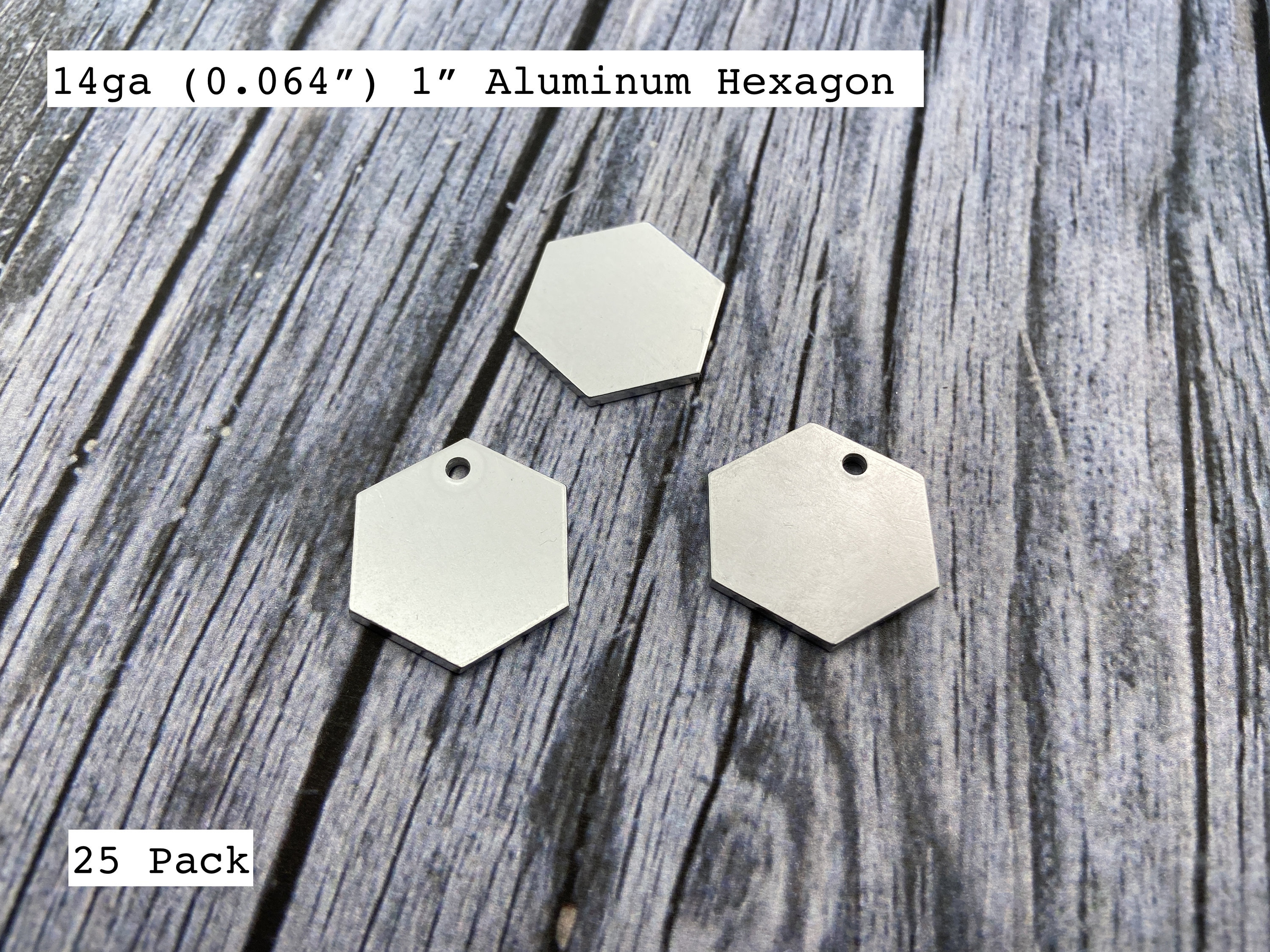 25 Pack 1 Hexagon Blank 14GA Aluminum Stamping Blanks - Etsy