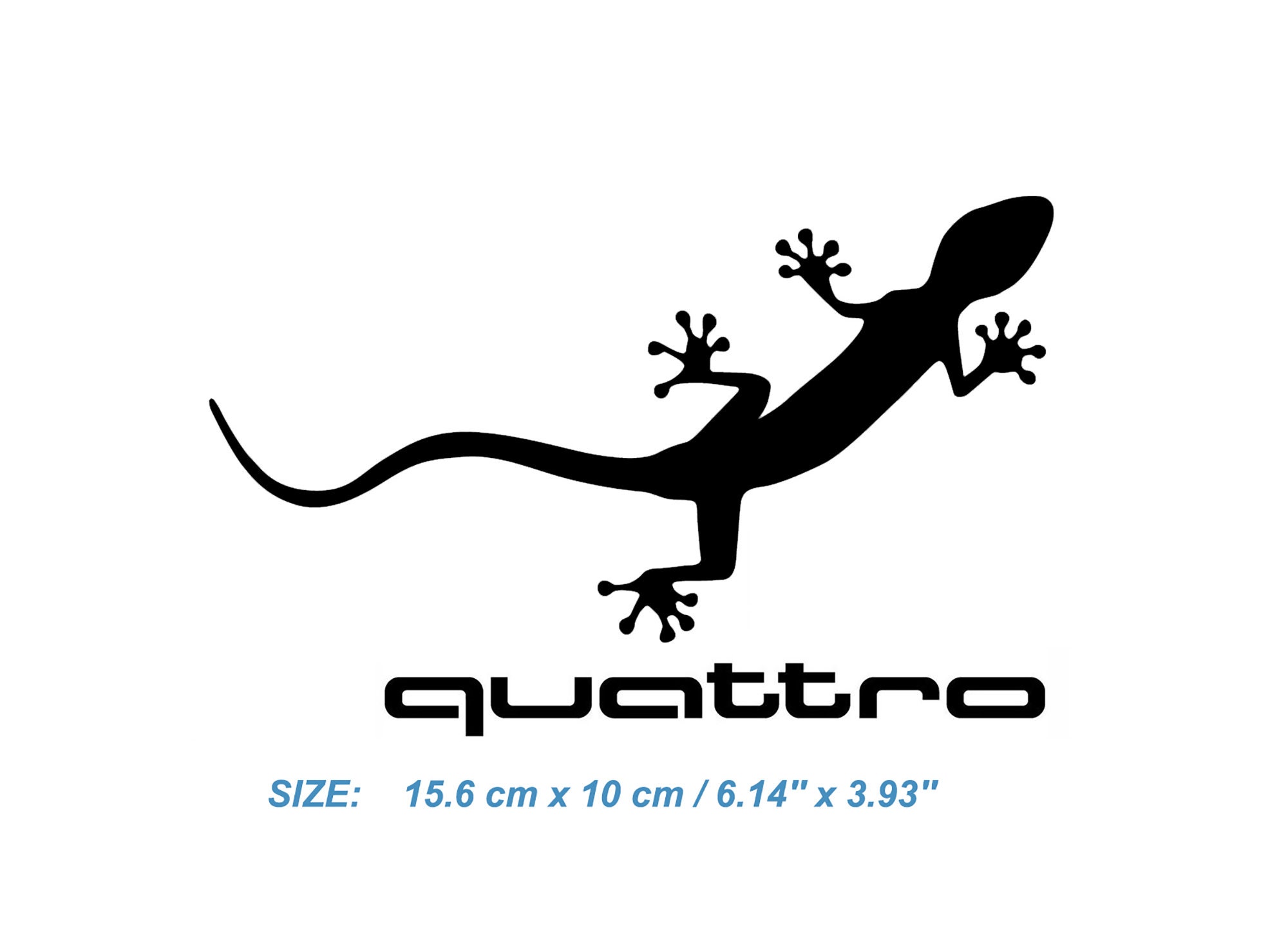 AUDI GECKO QUATTRO car window bumper laptop vinyl decal | Etsy