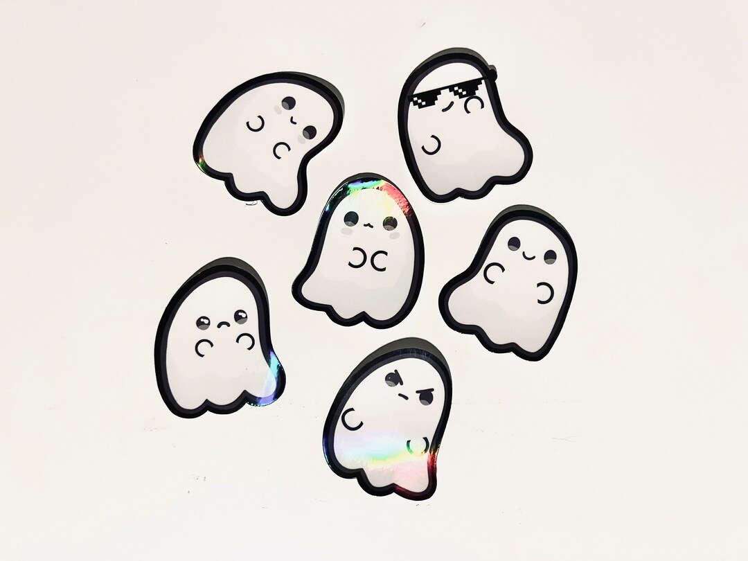Halloween Ghost Sticker Pack, Derpy Ghost Stickers Classroom Halloween ...