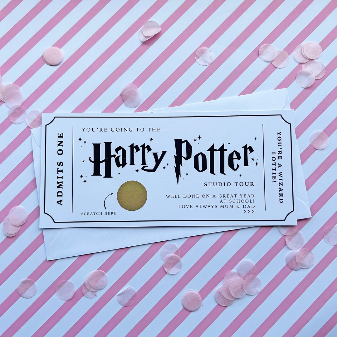 Harry Potter Studio Tour Gift Ticket/voucher/birthday/special/surprise ...