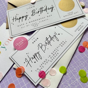 Thank You Teacher Scratch Card Voucher/personalised/special/surprise ...