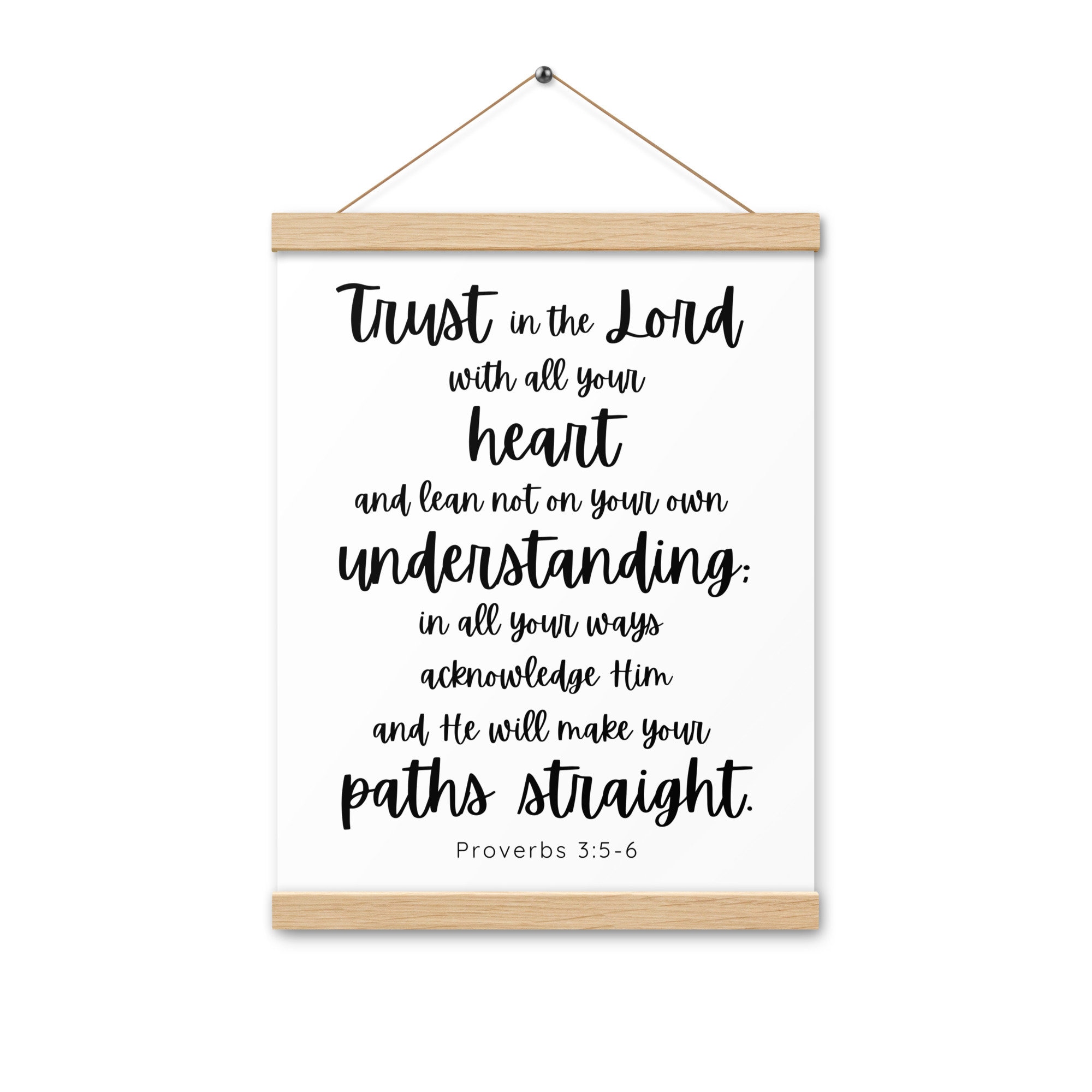 Proverbs Poster Proverbs Wall Hang Proverbs 3:5-6 Trust in the - Etsy