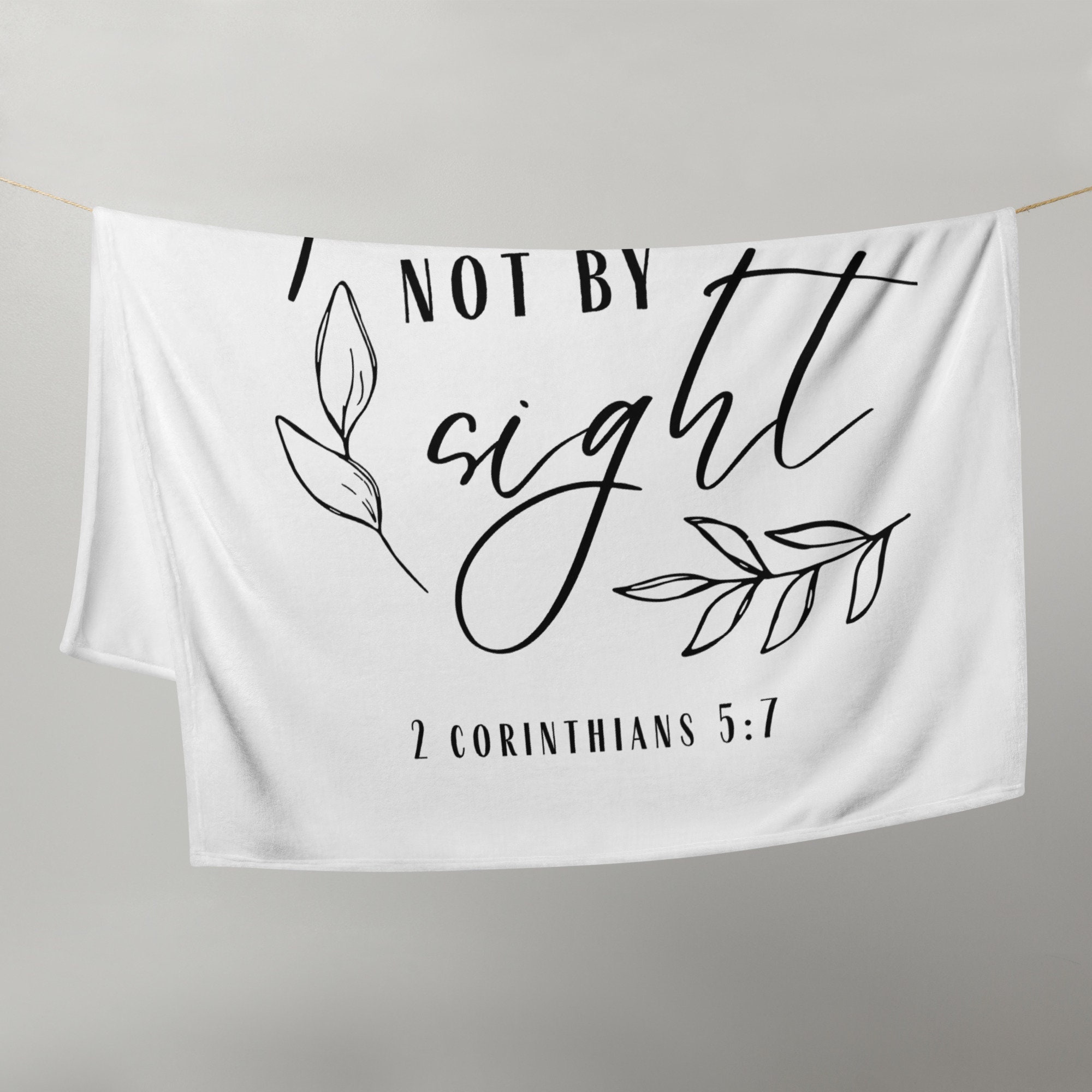 Biblical Blanket Bible Verse Throw 2 Corinthians 5:7 Walk by - Etsy