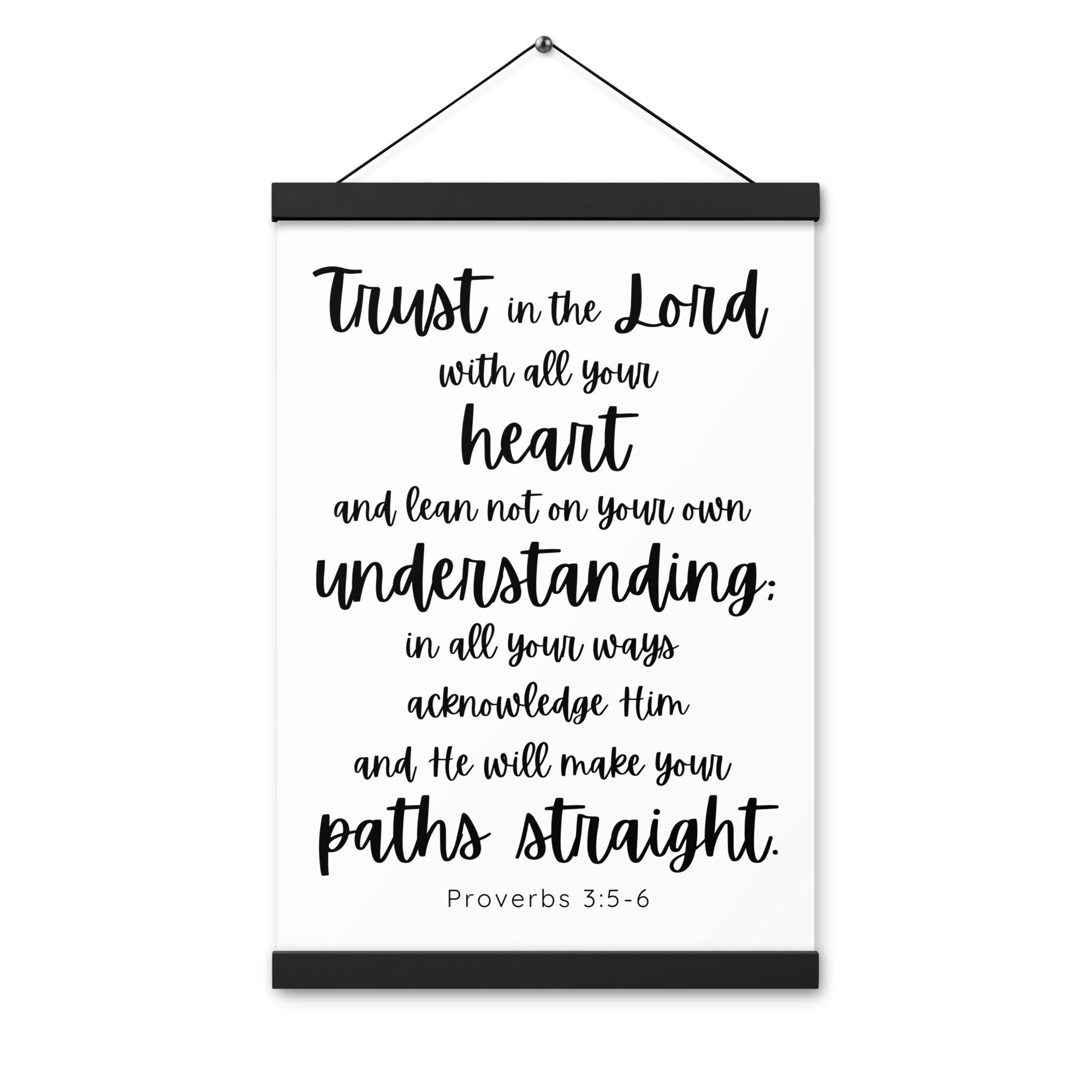 Proverbs Poster Proverbs Wall Hang Proverbs 3:5-6 Trust in the - Etsy