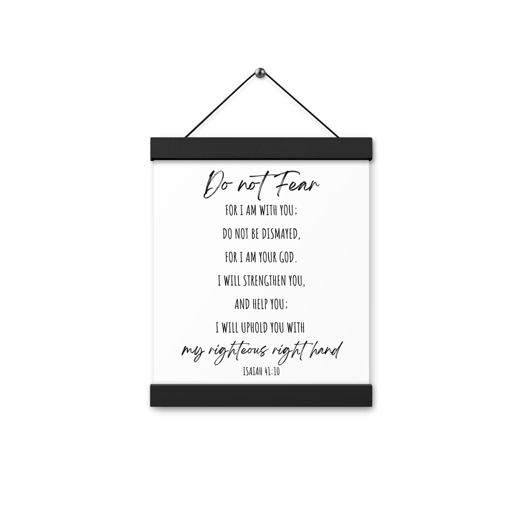 Isaiah 41:10 Poster Isaiah Wall Hanging Scripture Decor Isaiah Decor Do ...