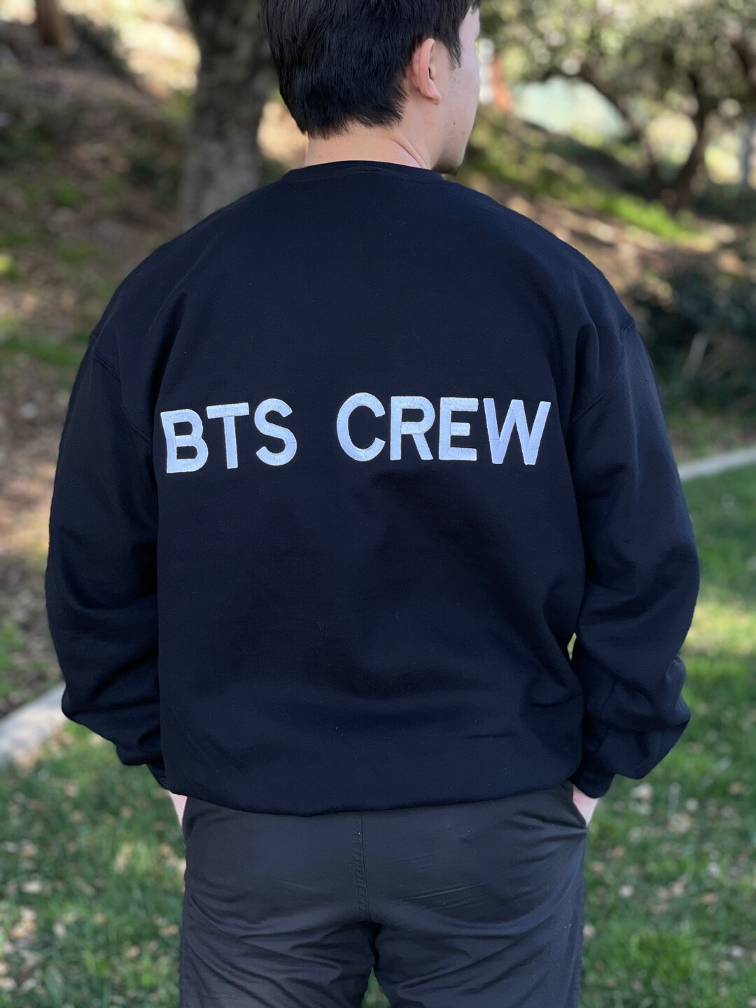 BTS CREW Embroidered Sweatshirt With Member Initials on Front | BTS ...