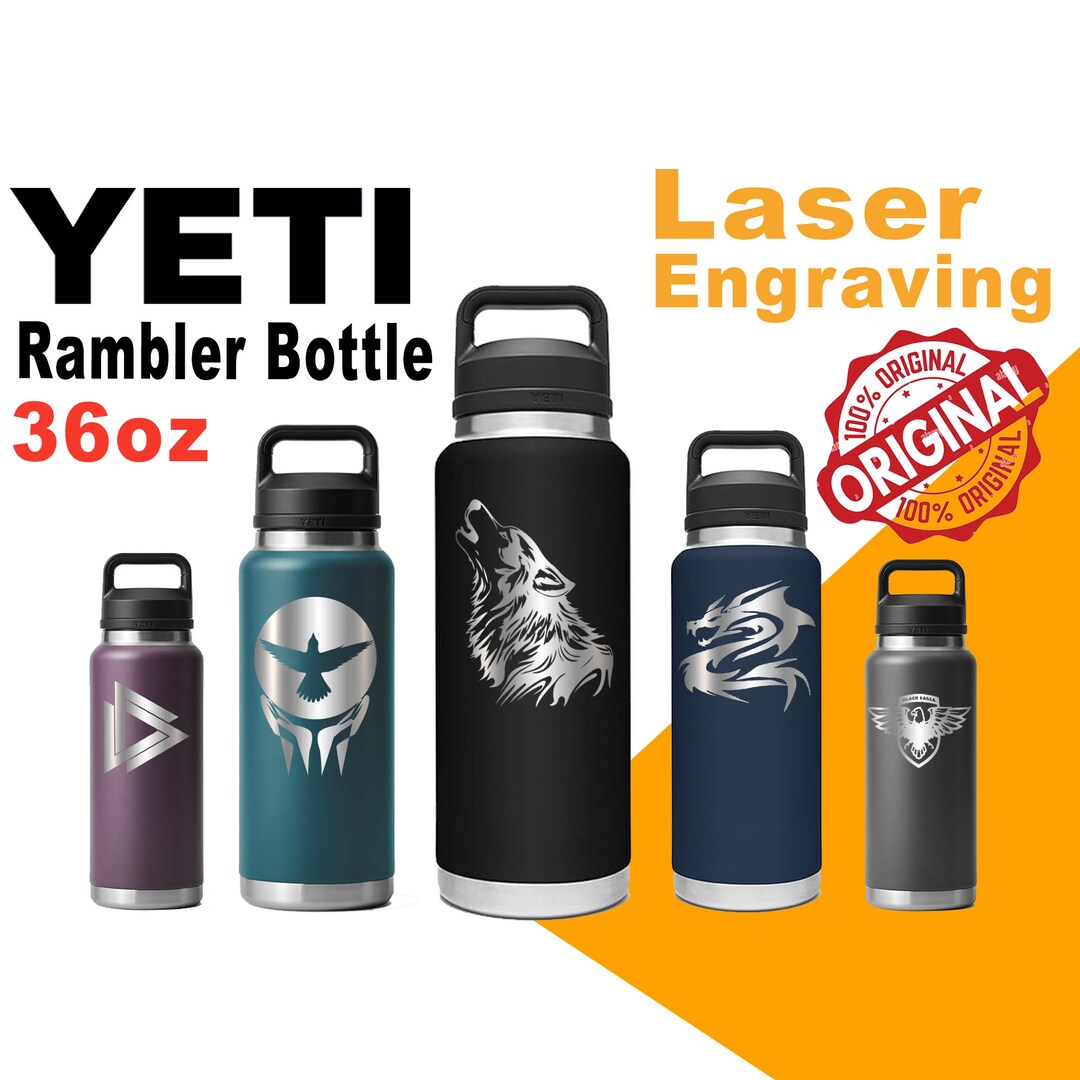 Personalized 36oz YETI Rambler Stainless Steel Bottle, Vacuum Insulated ...