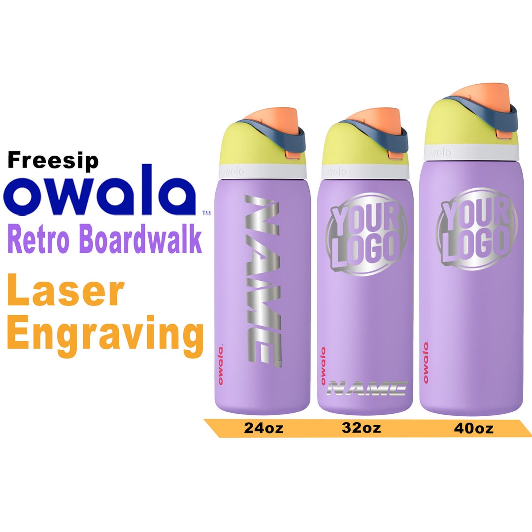 Owala Retro Boardwalk Insulated Water Bottles, Personlized Stainless ...