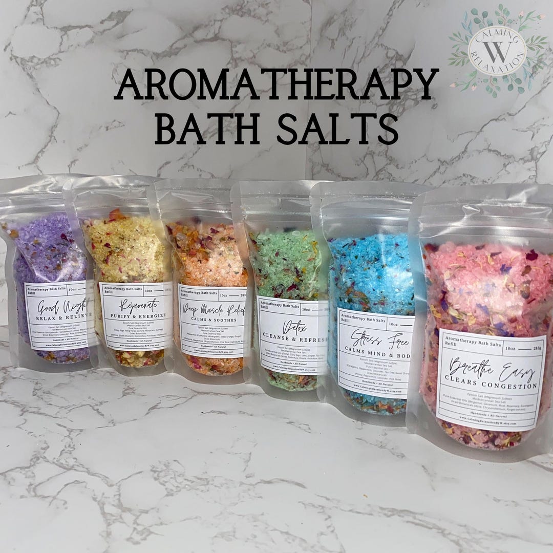 Bath Salts 13 Oz, Bath Salts Refill, Spa Bath Salts, Relaxation Bath ...