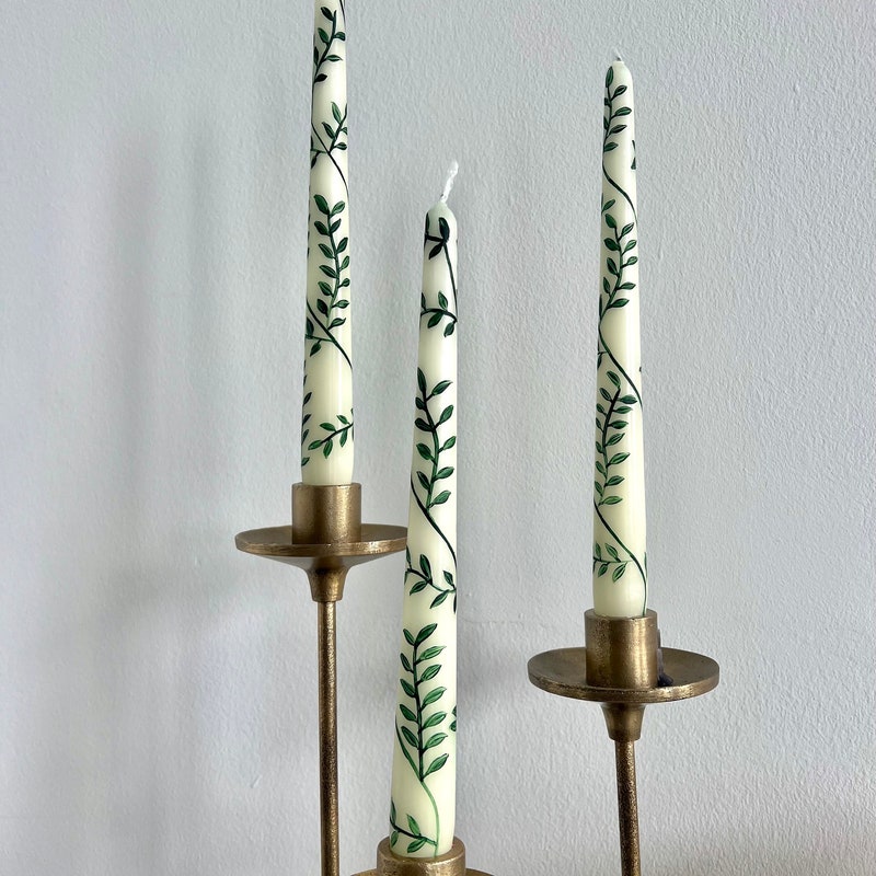Painted Candlesticks - Etsy