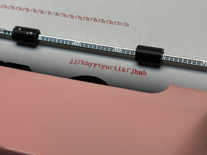 Vintage Adler Typewriter - Pink With Black QWERTY Keyboard - Elegant ...